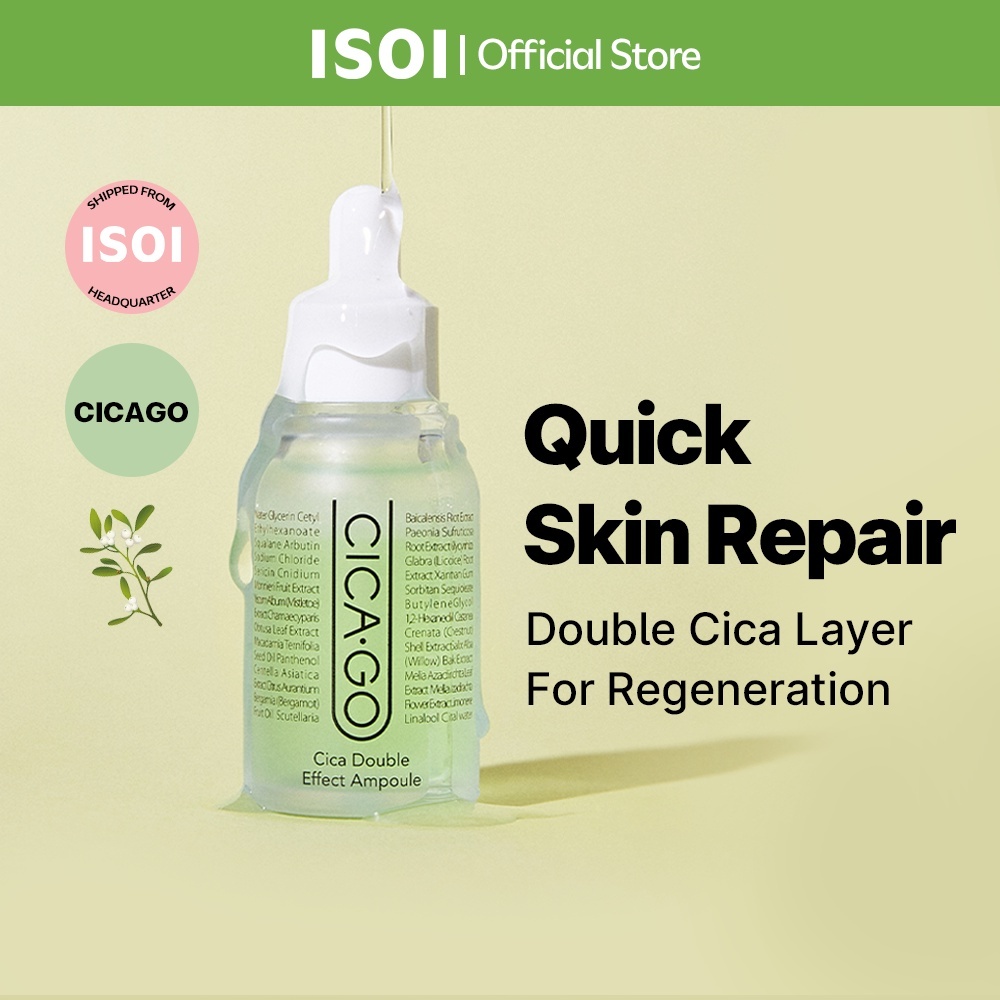 [ ISOI ] CICAGO Cica Double Effect Ampoule (30ml) | Shopee Singapore