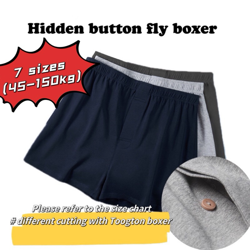 [Clearance] Hidden button fly Boxer/ Underwear/ Men homewear/ shorts ...