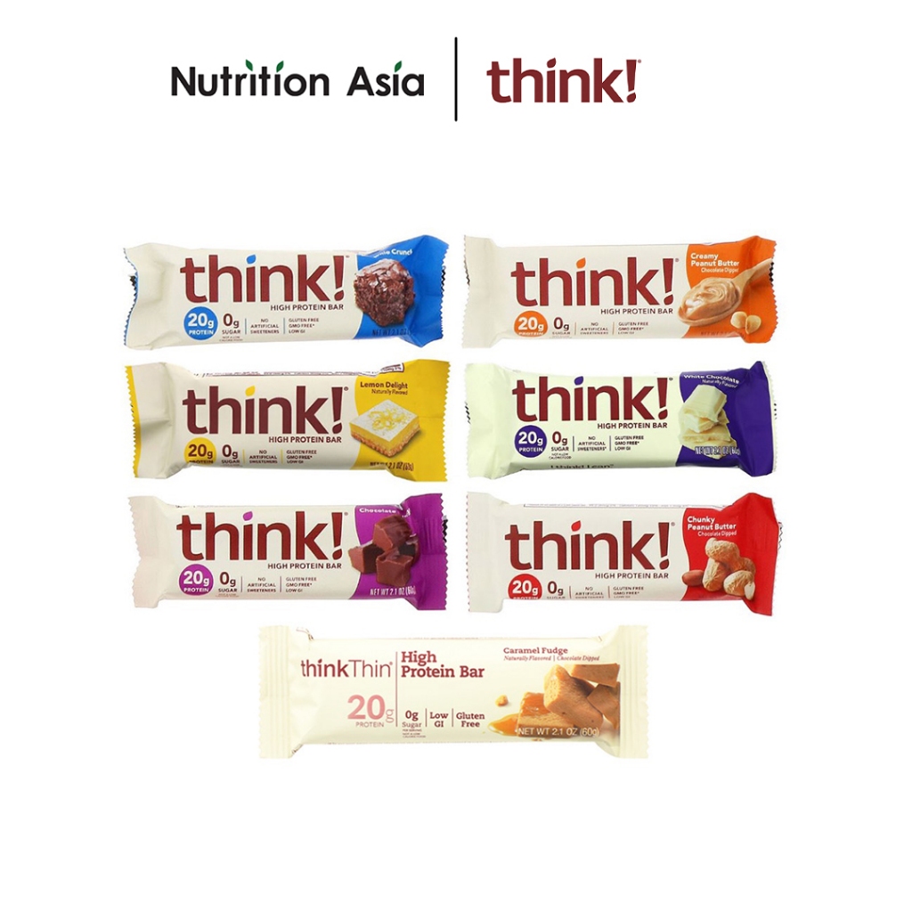 think! Protein Bar (10 Bars x 60g) (CHOC FUDGE EXP DATE: 17 AUGUST 2025 ...