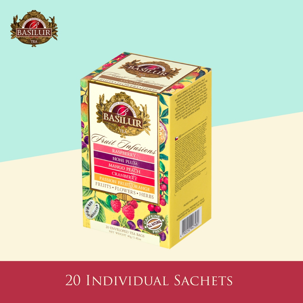 Basilur Caffeine-free Fruit Infusions - Assorted Volume III (20 Sachets ...