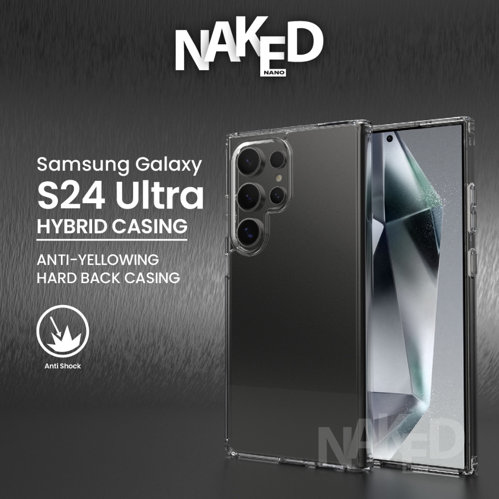 NAKEDNANO Samsung Galaxy S24 Ultra Hybrid TPU Bumper with Hard Back ...