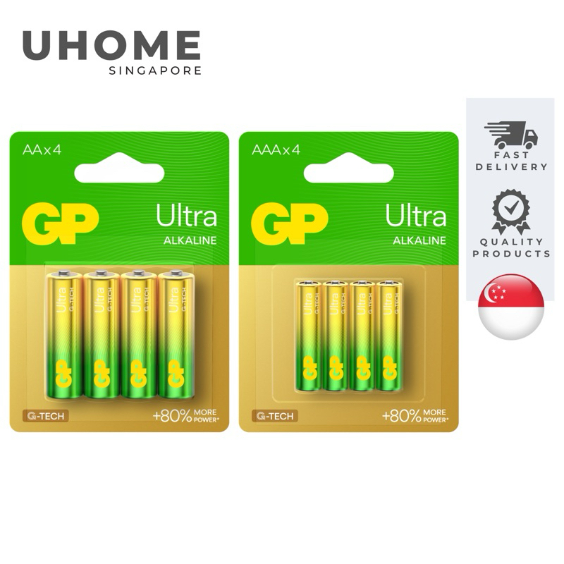 GP Ultra Alkaline AA/AAA Battery (4pcs/pkt) | Shopee Singapore