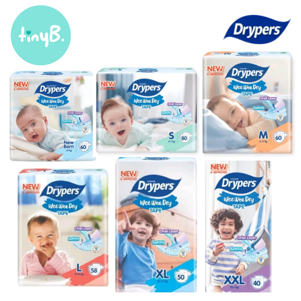 Drypers Wee Wee Dry Baby Diaper (S/M/L/XL/XXL) | Shopee Singapore