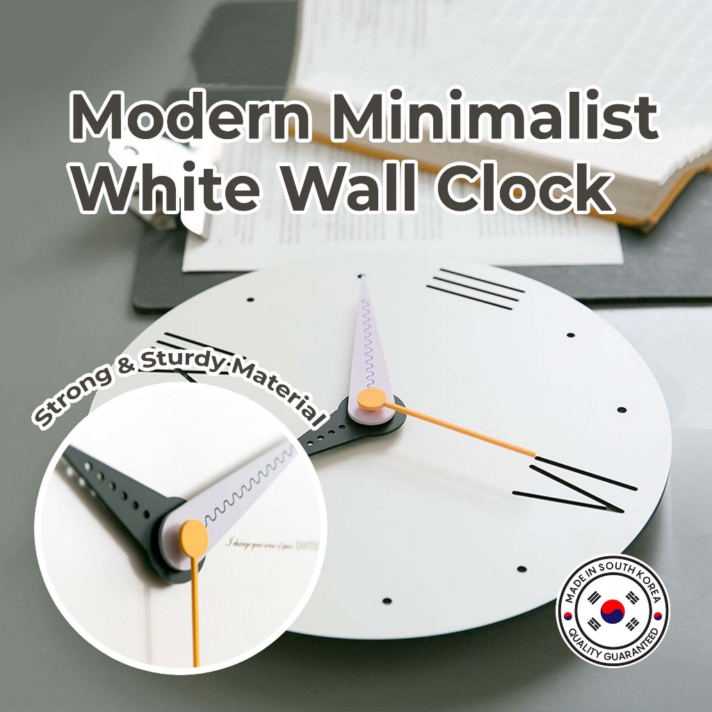 Lovehouse226 Modern Minimalist White Wall Clock Home Office Interior ...