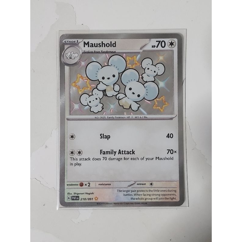 Pokemon shiny maushold paldean fates card | Shopee Singapore