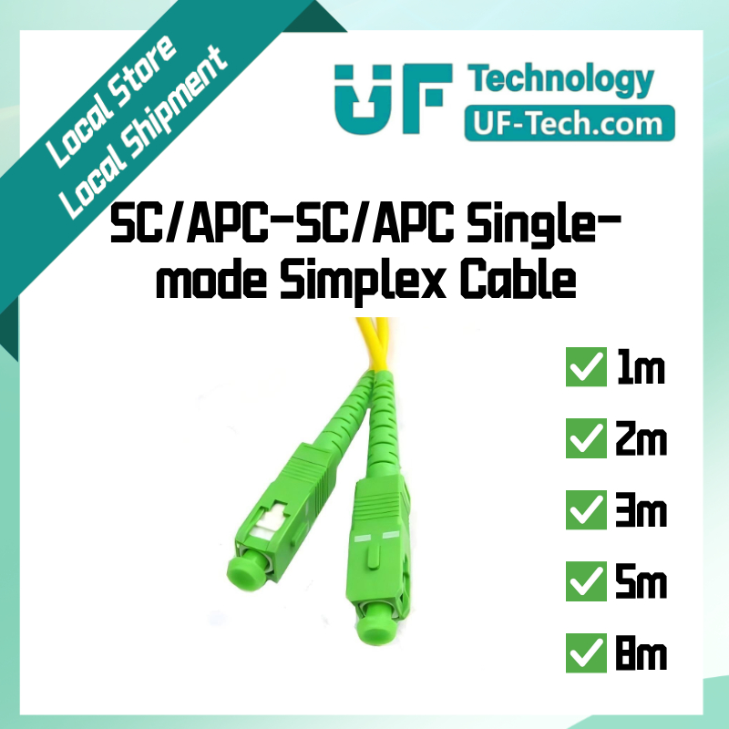 UFTECH SC/APC-SC/APC Single-mode Simplex Fiber Optic Patch Cord Cable 1m 2m 3m 5m 8m 10m ...