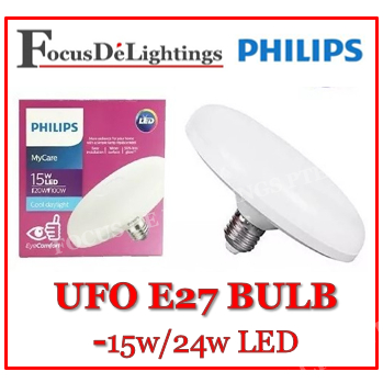 PHILIPS UFO LED E27 BULB FLAT -15W/24W (DAYLIGHT OR WARMWHITE) | Shopee ...