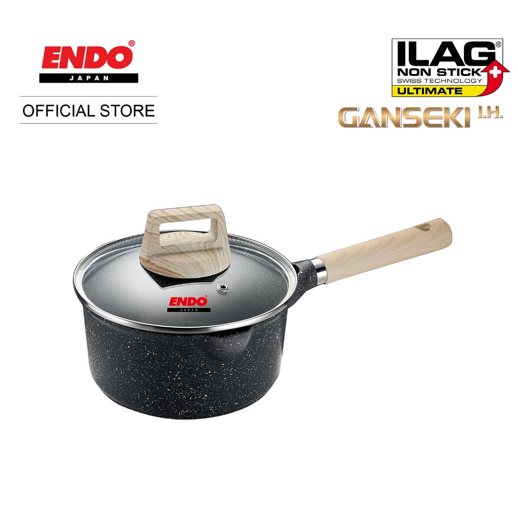 Endo GANSEKI 18cm I.H. Die Cast Saucepan - E-GSK-18SP | Shopee Singapore