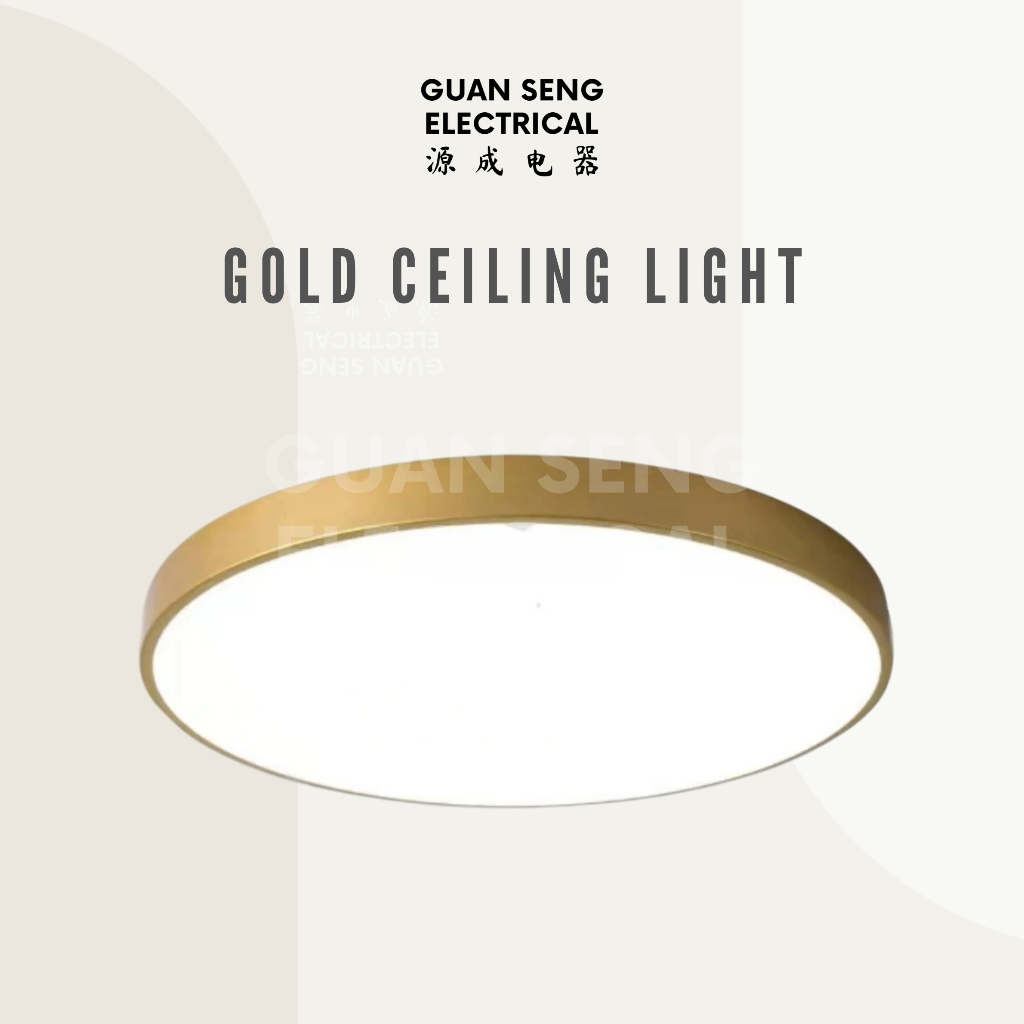 Edinburgh Premium Gold LED Ceiling Light 23 30 40CM 24 36W | Guan Seng ...
