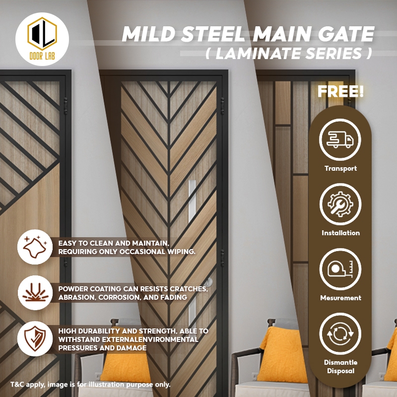 Mild Steel Gate, Metal Gate For HDB Flats, Condo, BTO With Installation ...