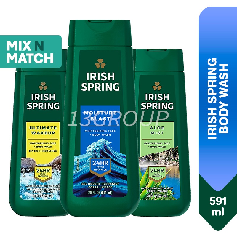 Irish Spring Men Body Wash Scrub (Assorted), 591ml | Shopee Singapore