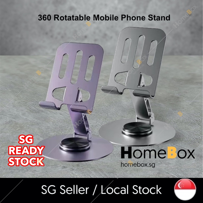 HOMEBOX 🇸🇬 Phone Stand phone Holder Aluminum Alloy 360 adjustable ...