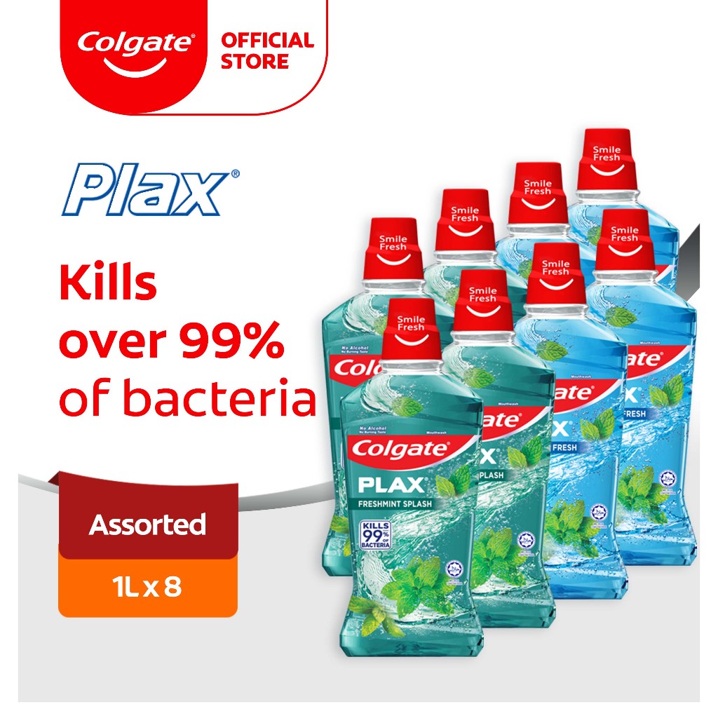 Colgate Plax Assorted / Peppermint / Freshmint Mouthwash 1L [Bundle of ...