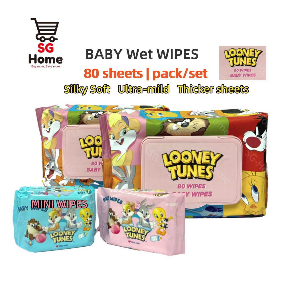 Baby Wet Wipes Mini Tissue Thick Tissue Looney Tunes Cartoon wipes ...