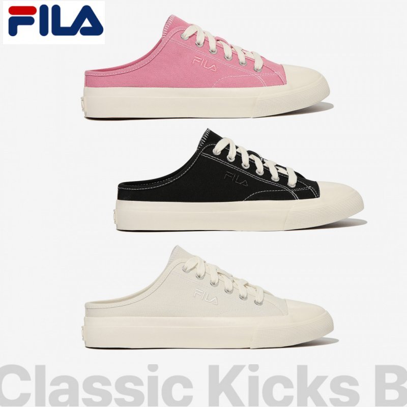 【FILA Korea】 FILA Classic Kics B Mule V3 3 Colors Black/Beige Shoes ...