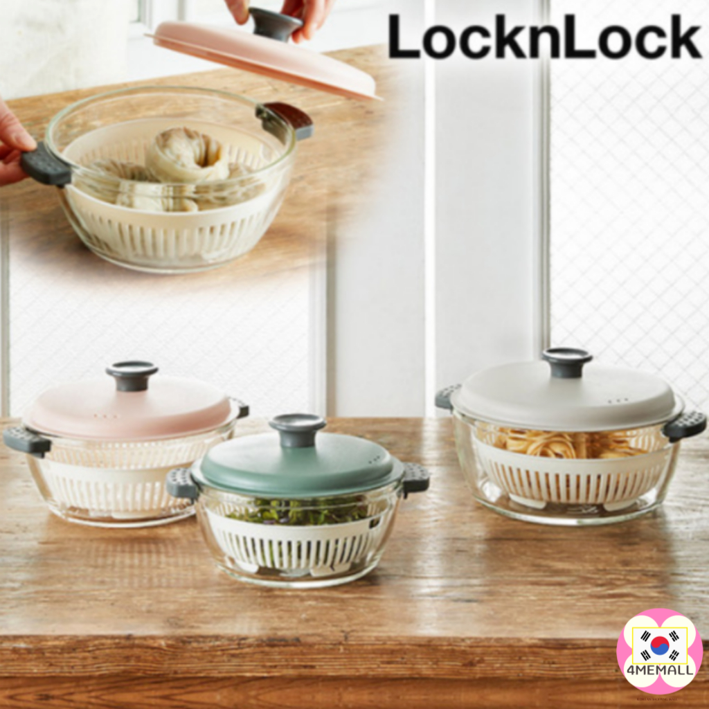 LocknLock SIMPLE COOK GLASS CASSEROLE 3 types 1L 1.5 L 2L Microwave ...