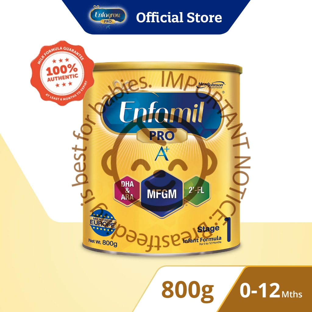 Enfamil Pro A+ Stage 1 Infant baby Milk Powder Formula (800g) | Shopee ...