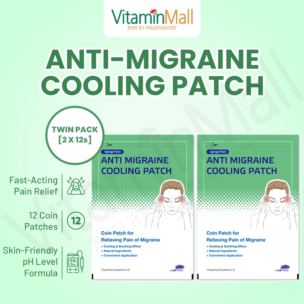 [TWIN PACK] Korea Labottach Migraine Relief Patch - Fast Acting Long ...