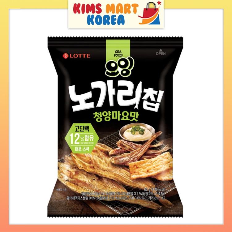 Lotte Nogari Korean Pollack Snack Chip Cheonyang Mayo Flavor Korean ...