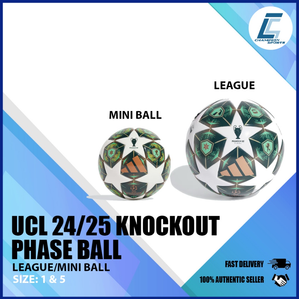 Adidas UCL League/Mini 24/25 Knockout Phase Soccer Ball (JH1292/JH1296 ...