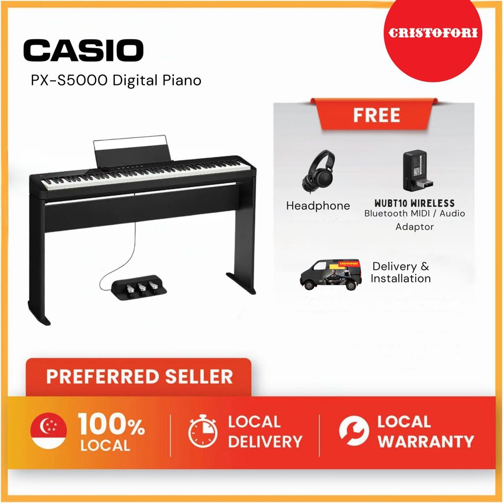 Casio Digital Piano PX-S5000 88 Keys Keyboard with CS-68 stand (Latest ...