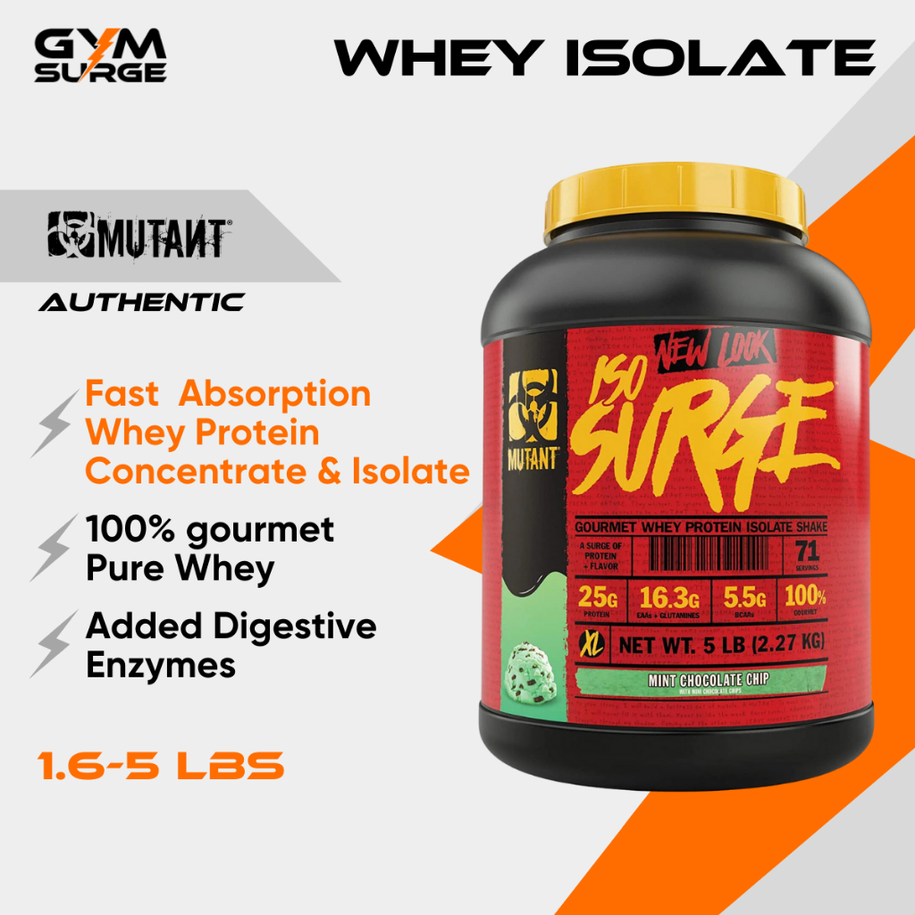 Mutant, ISO Surge, Whey Protein Isolate, Low Carb, Build Muscle ...