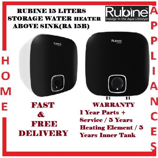 RUBINE STORAGE HEATER 15L(RA 15B)With Dielectric connector Pressure Relief Valve+Mounting ...