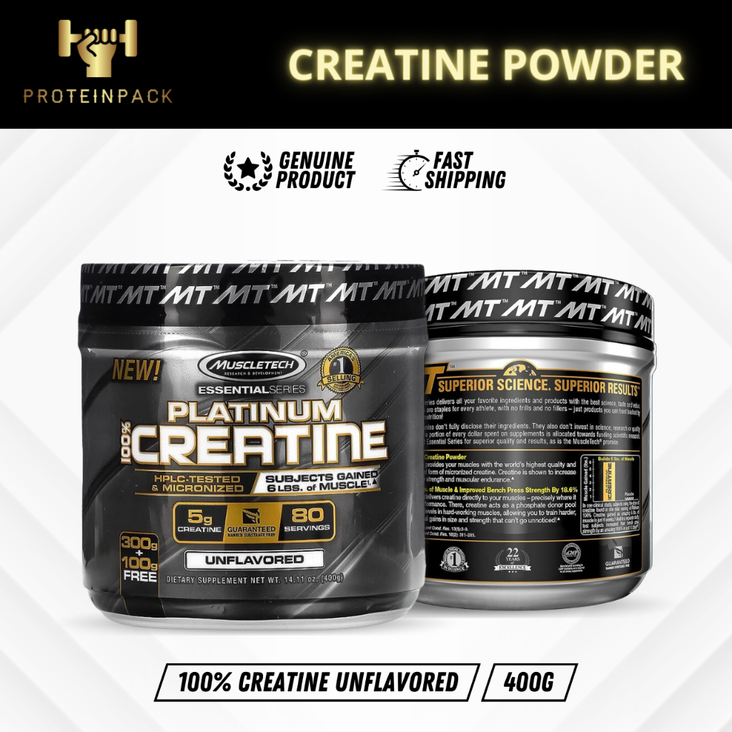 Muscletech Essential Series Platinium 100% Creatine Unflavored 400g ...