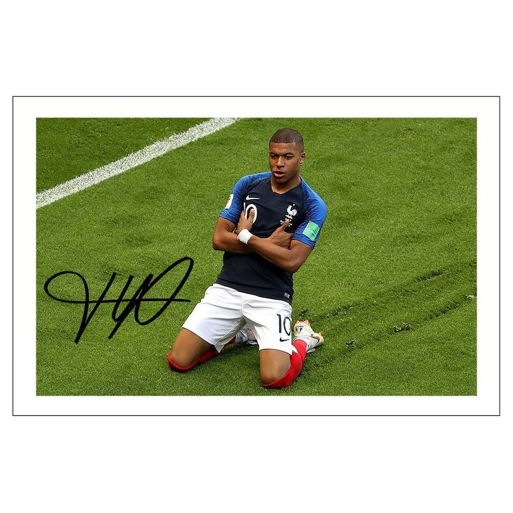 KYLIAN MBAPPE FRANCE WORLD CUP 2018 SOCCER SIGNED AUTOGRAPH PHOTO PRINT ...