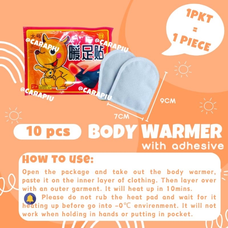 [SG Stock]10pcs Heat Pad Body Warmer Hand Warmer For Cold Weather ...