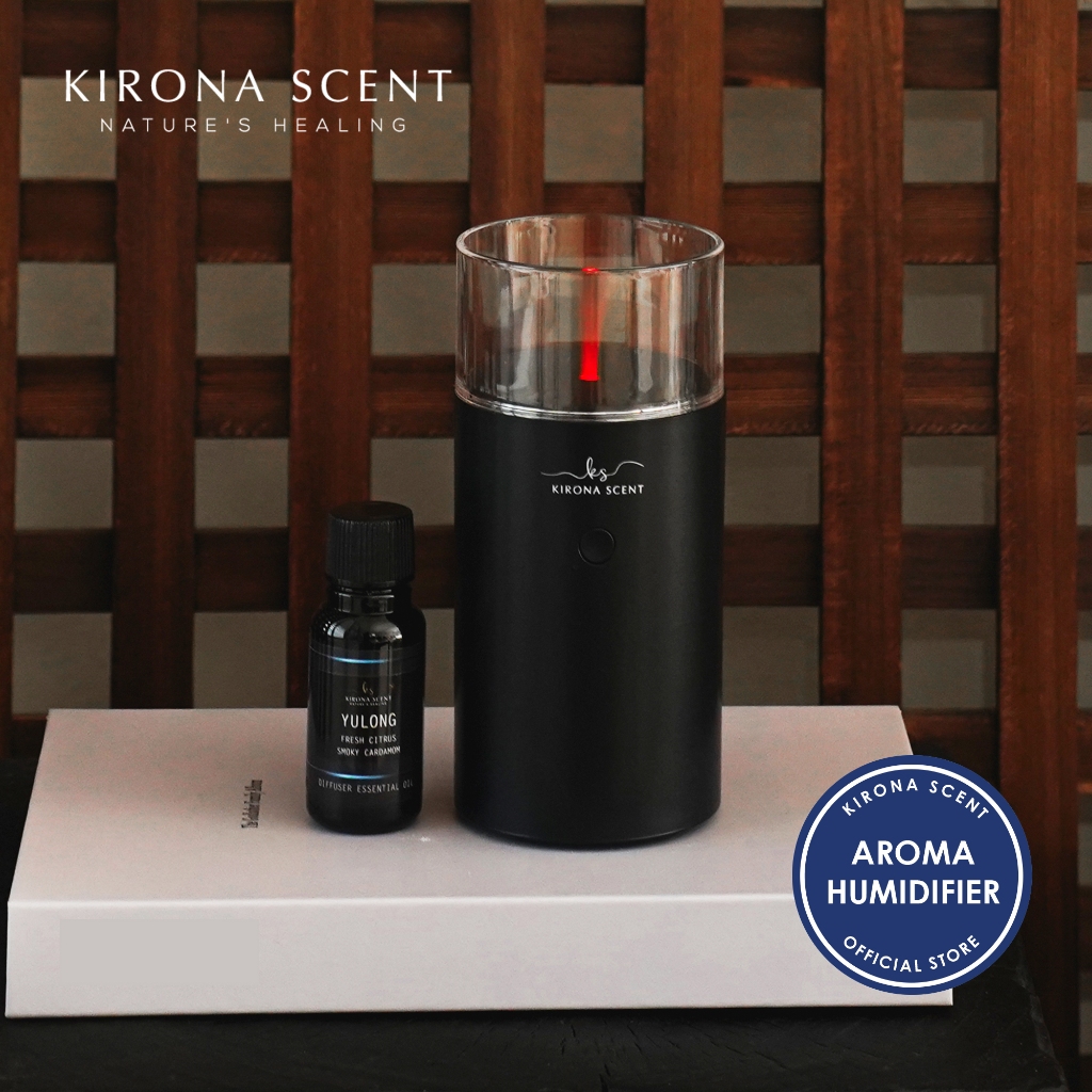 [KIRONA SCENT] Flame Wireless Aroma Diffuser | Matte Black | 60ml | USB-C | Free Essential Oil ...