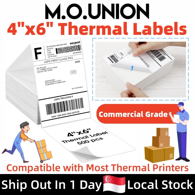 [SG Stocks] Thermal Shipping Label Z-Fold 500 Labels A6 100x150mm For ...