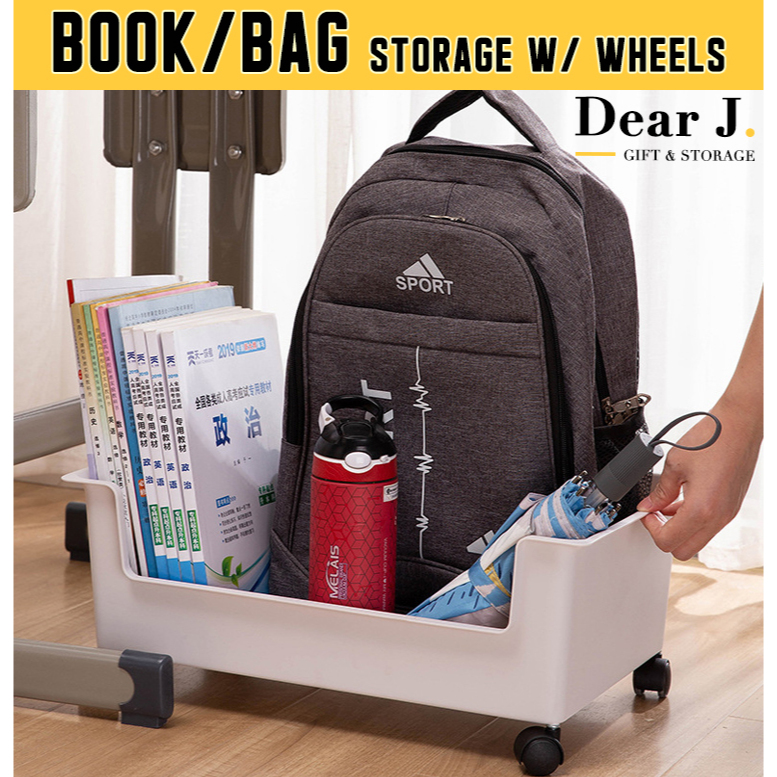 Book or Bag Storage w/ Wheels (Dear J) | Shopee Singapore