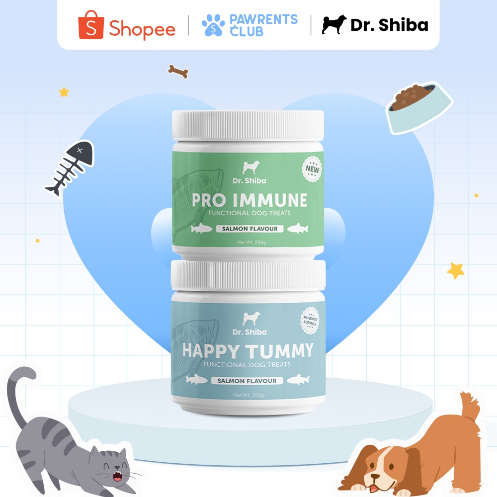 Dr Shiba Happy Tummy & Pro Immune Dog Treats Dog Multivitamins: Dog ...