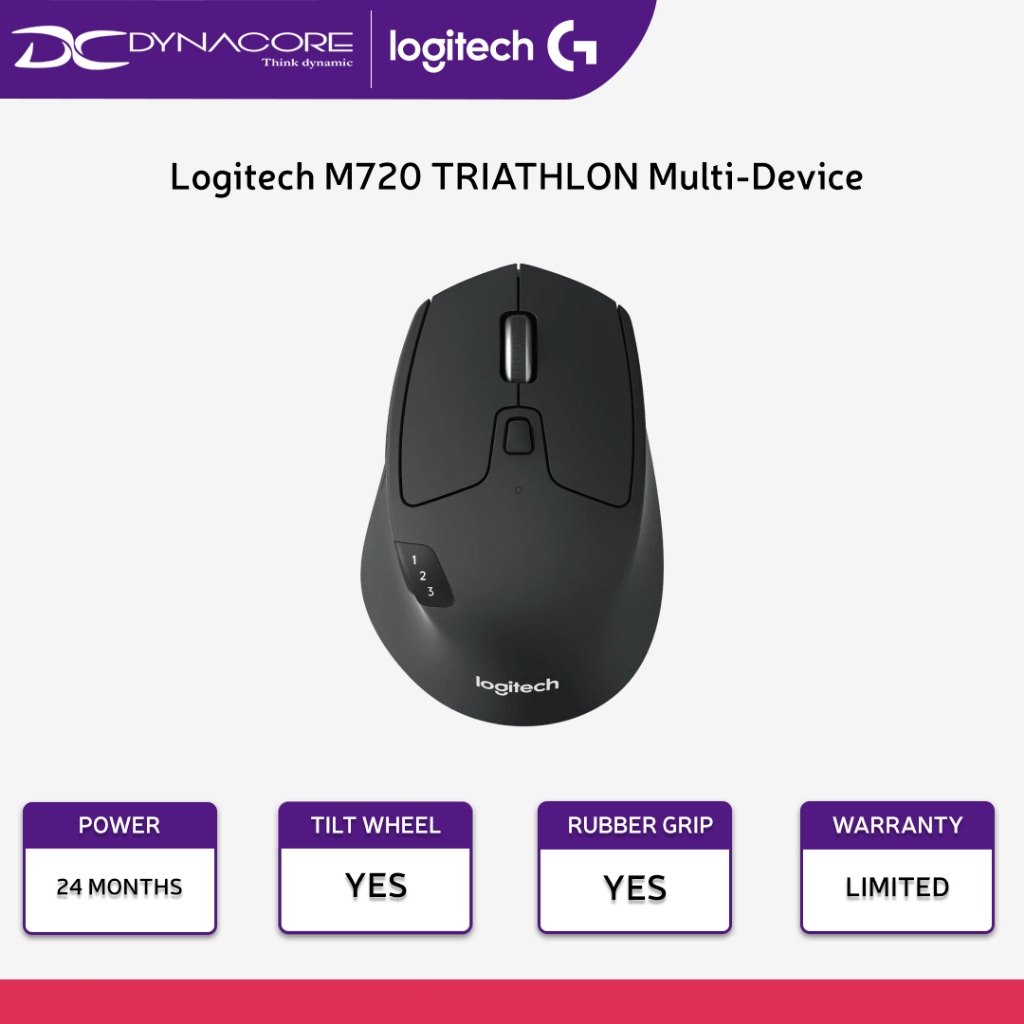 Logitech M720 TRIATHLON Multi-Device Wireless Mouse with Hyper-fast ...