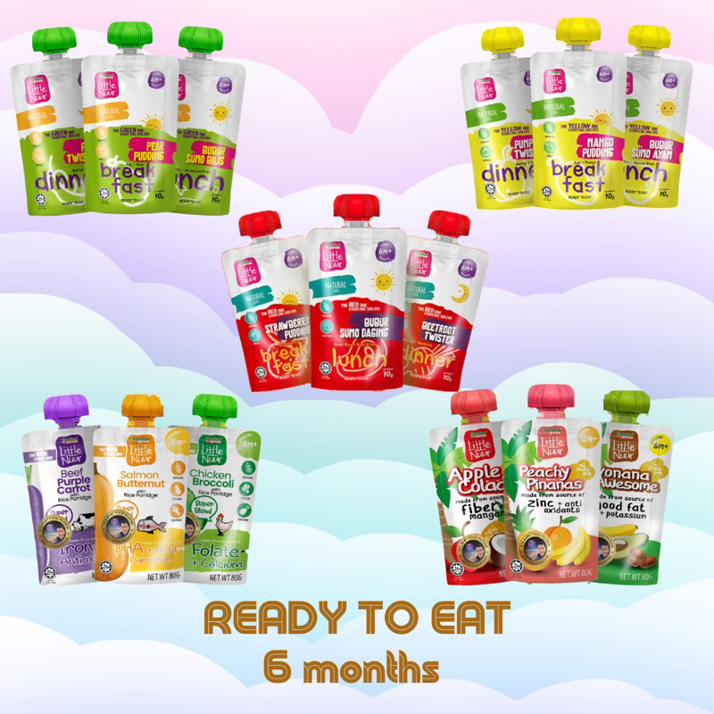 🔥READY STOCK SG + FREE 🎁🔥Little Nuur Babyfood - Ready to Eat 6 months ...
