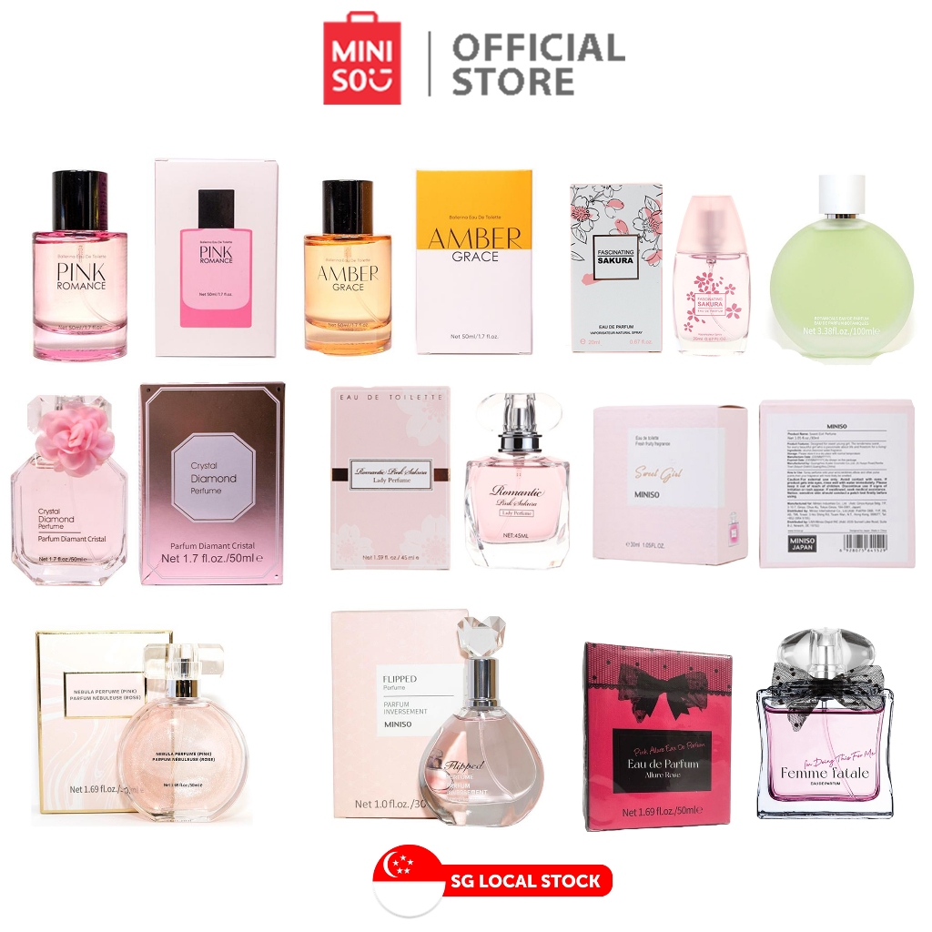 MINISO Womens EDT Perfume (Wild Strawberry/Gold Charm/Bright Gold/Pink ...