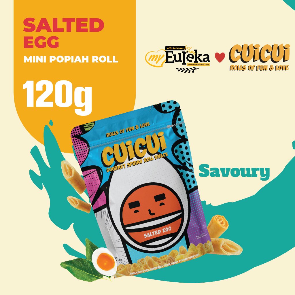 Cuicui Mini Popiah Roll Salted Egg Pack 120g | Shopee Singapore