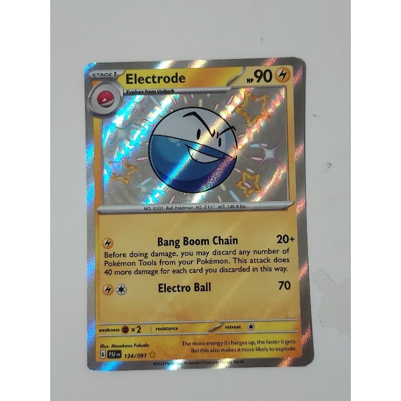 (Defect) Pokemon shiny electrode paldean fates card | Shopee Singapore