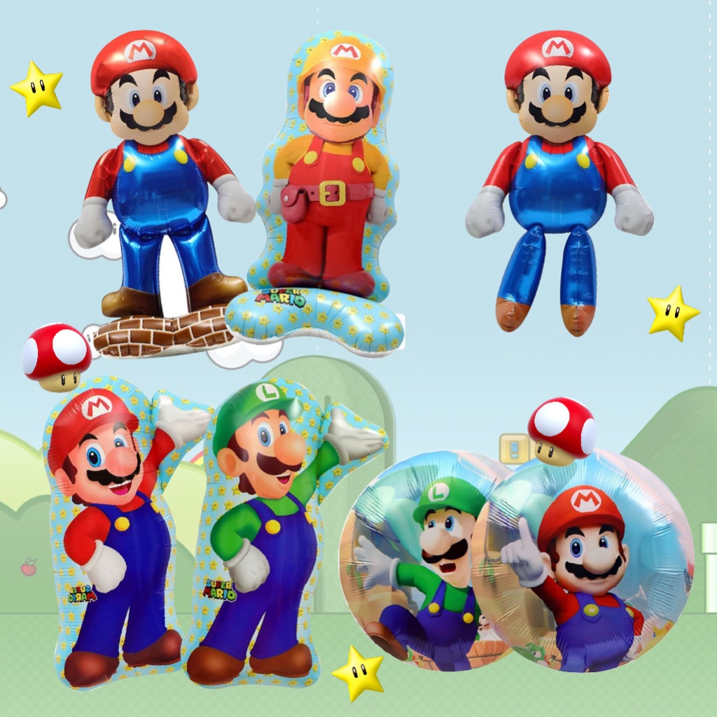 [SG Seller] Super Mario Balloon Theme Party Birthday Decoration ...