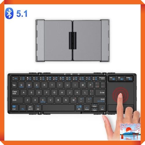 IC-BK08 iClever Keyboard Folding Bluetooth usb Touch Pad 3 Devices ...