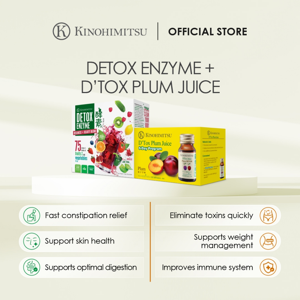 [Detox Bundle] Detox Enzyme 30's + D'tox Plum Juice 6's | Shopee Singapore