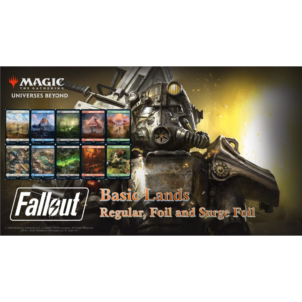 FALLOUT PIP MTG Magic: the Gathering Basic Lands Regular, FOIL and ...