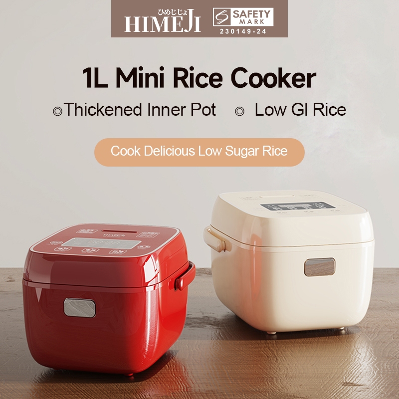 HIMEJI 1L Low GI Rice Cooker with Thickened Innner Pot Low Carbs Reduce ...