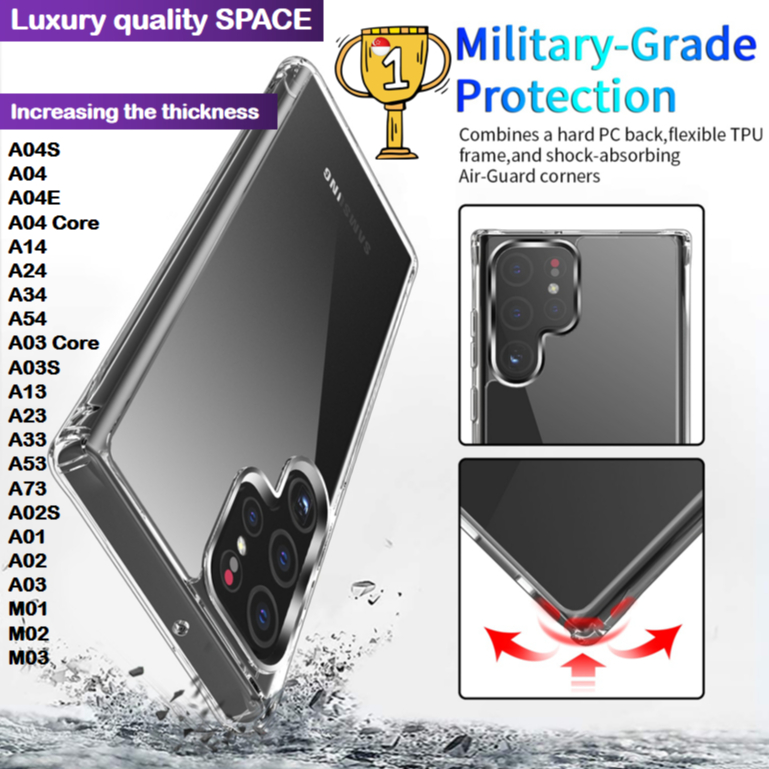 High End Hard Clear Transparent Back Casing Samsung Phone A04 Core A14 ...