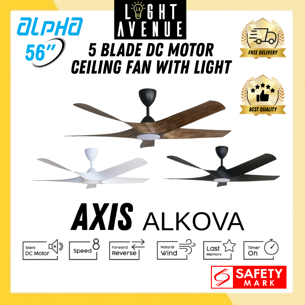 Alpha Alkova AXIS 5Blade DC Motor Ceiling Fan 56″ with Light | Shopee ...