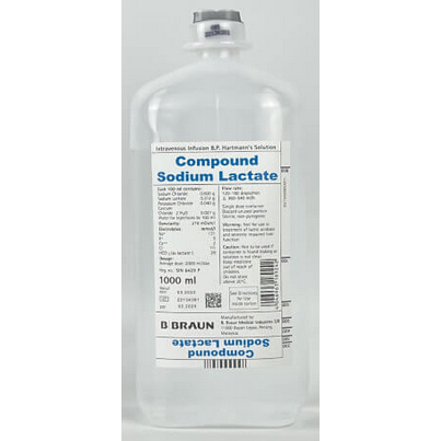BBRAUN Compound Sodium Lactate Intravenous Infusion B.P. Hartmann's ...