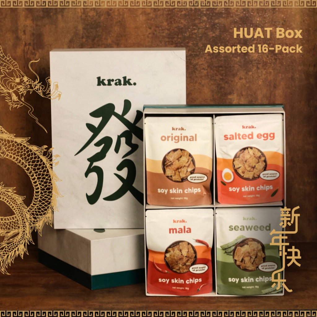 [CNY SPECIAL] krak. HUAT BOX - Soy Skin Chips (16x Pack Multi-flavour ...