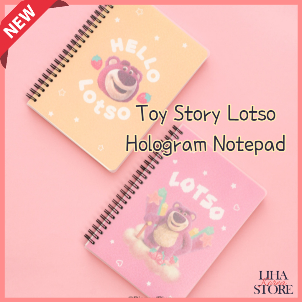 Daiso Korea Pixar Toy Story Notebook Lotso Hologram Notepad Goods Toy ...