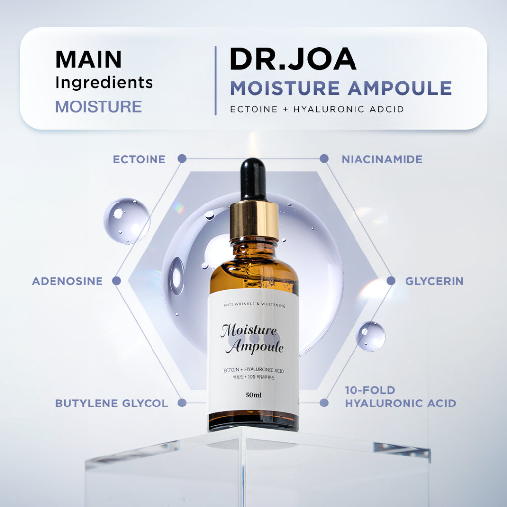 [Dr.JOA] Moisturizing Ampoule 50ml | Hyaluronic Acid | Ectoine | Dry ...